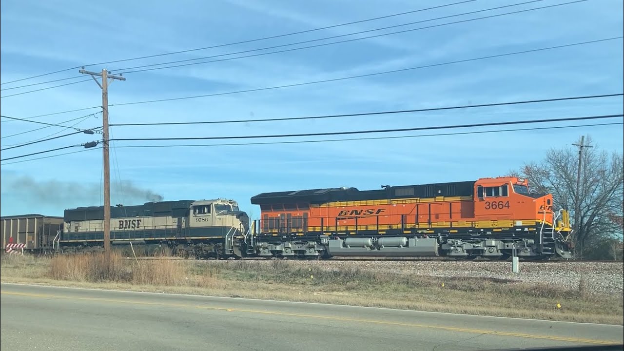 251 Bnsf Coal Train 3664 #train #railway #railroad #bnsftrains # ...
