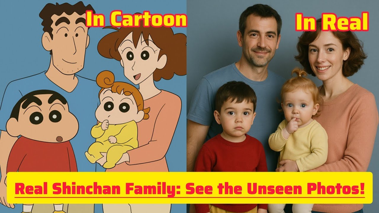 Real Shinchan Family 😱 | From Cartoon to Reality! | Unseen Real Life ...