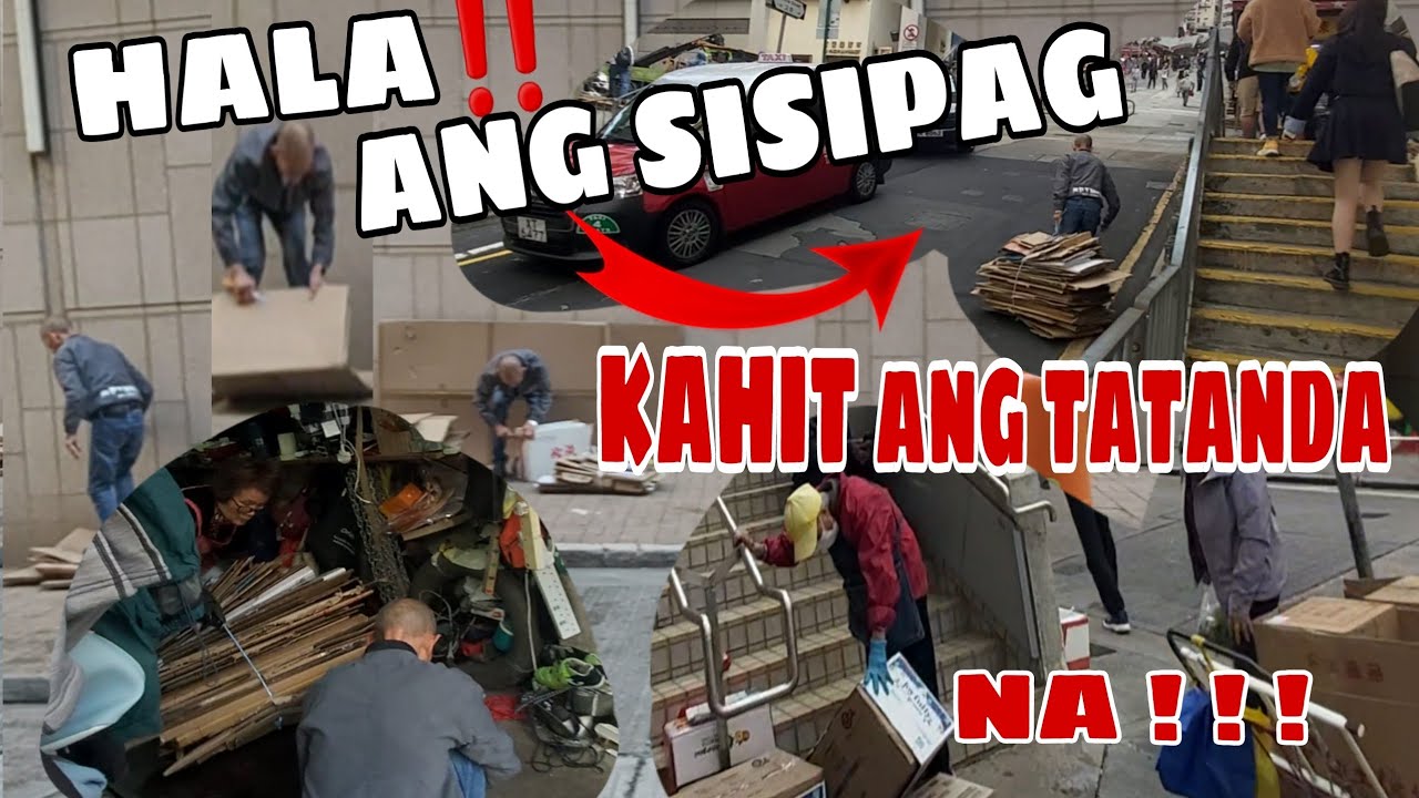 ANG LAKAS PA NI LOLO HILA-HILA PA AKYAT ANG MGA KARTON NA NAKALAKAL ...