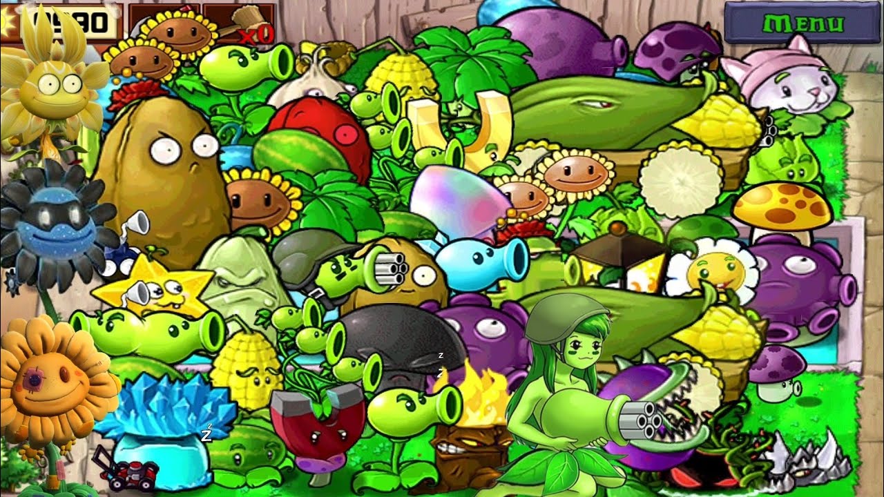 Plants vs Zombies|| 3 Survival Gameplay Mod Menu | PvZ Hack Video 1080 ...