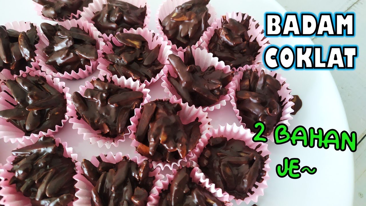 BADAM COKLAT CRISPY - Kuih Raya MUDAH TANPA OVEN & Guna 2 BAHAN JE ...