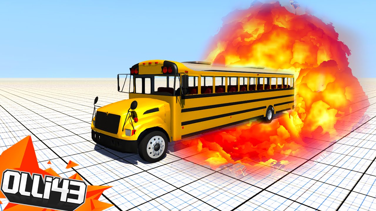 SCHOOL BUS DESTRUCTION!! (BeamNG Drive Stress Test!) - YouTube