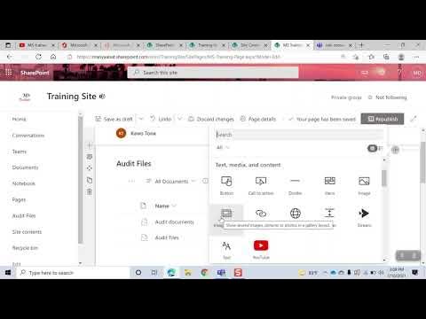 #2 7 SharePoint Site Page v. Web part - YouTube