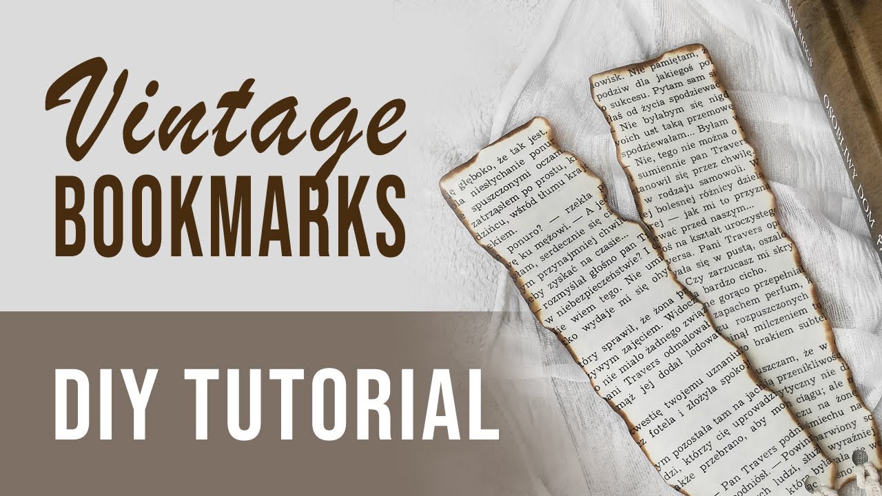 VINTAGE Bookmarks DIY | Tutorial - recycled bookmarks - YouTube