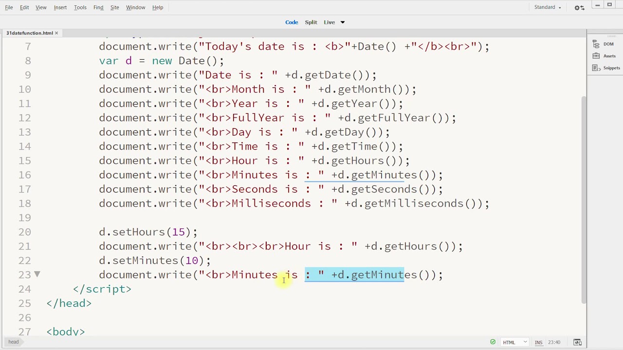 JavaScript ch 5 lec 18 - YouTube