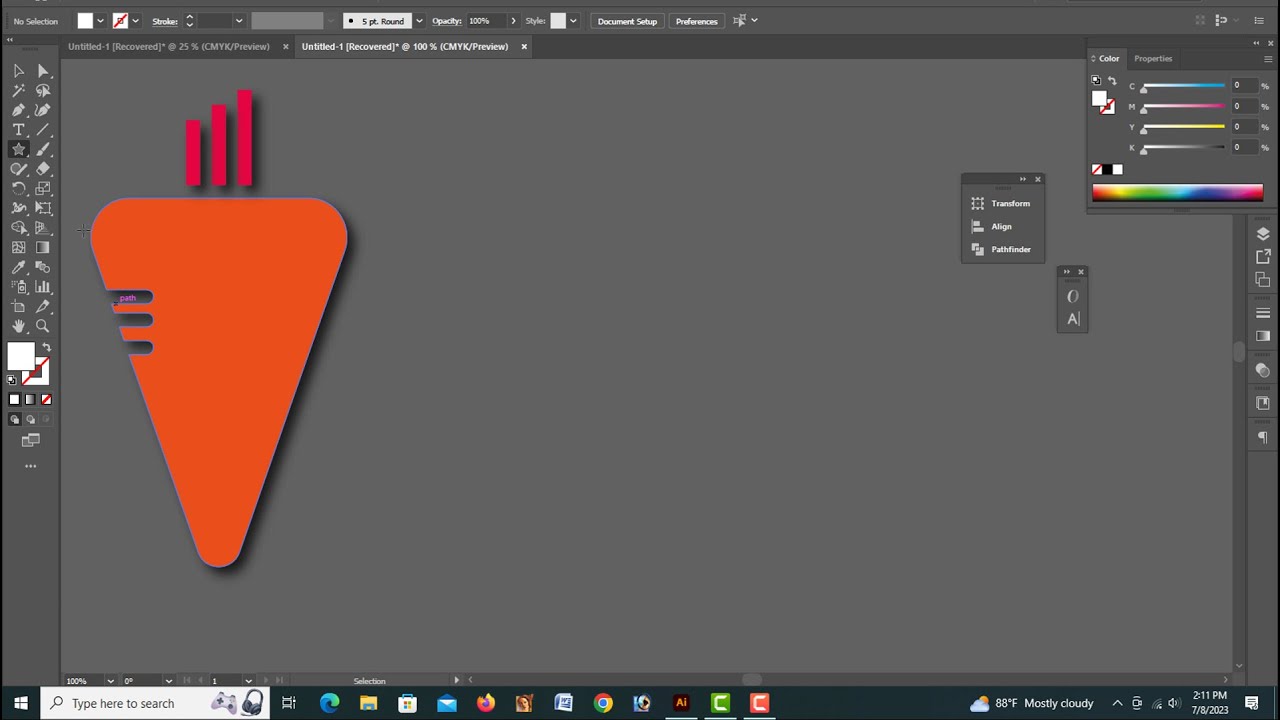 Logo Design, Adobe illustrator cc, tutorial- 10। । #mstechnology # ...