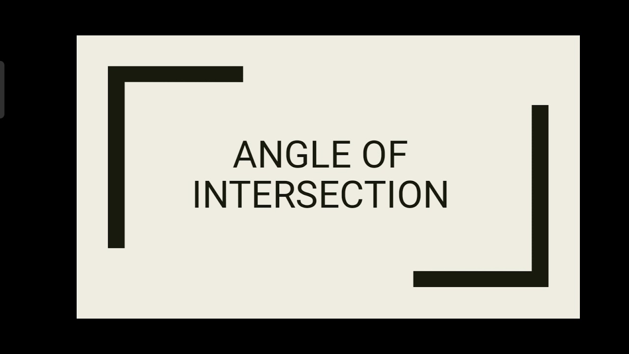 Angles of Intersection | Calculus 3 - YouTube