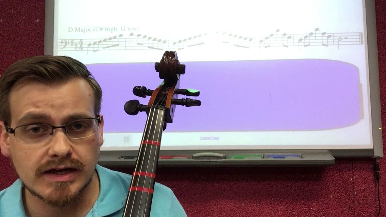 Cello D Major Scale and Arpeggio - YouTube