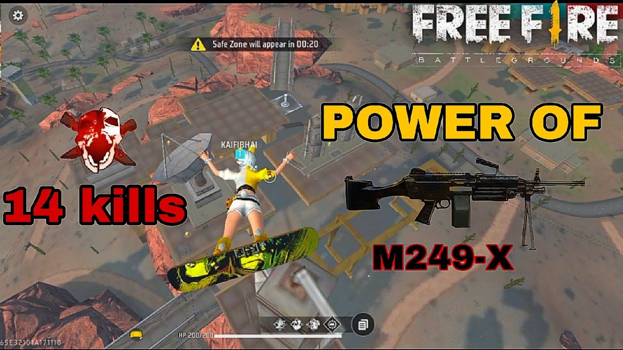 POWER OF M249 - X GUN 🤯 SOLO vs SQUAD RANK MATCH ( GARENA FREE FIRE MAX ...