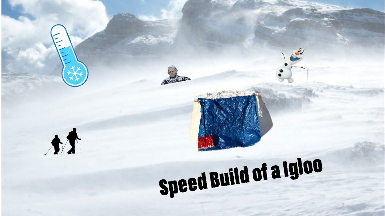 Speed Build Of An Igloo! Fall Out Shelter for Snowmageddon! - YouTube