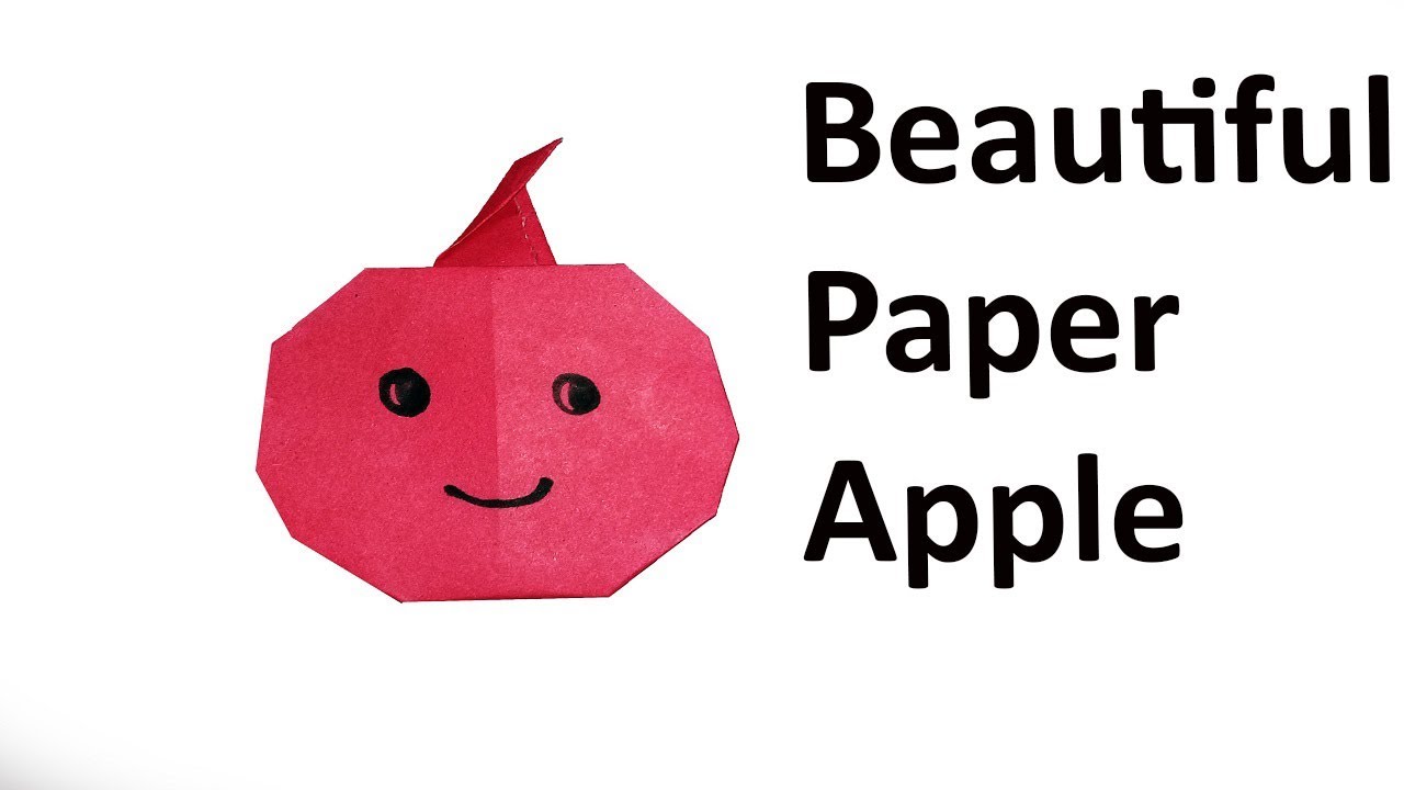 Origami craft apple instructions for kids | easy idea for origami apple ...