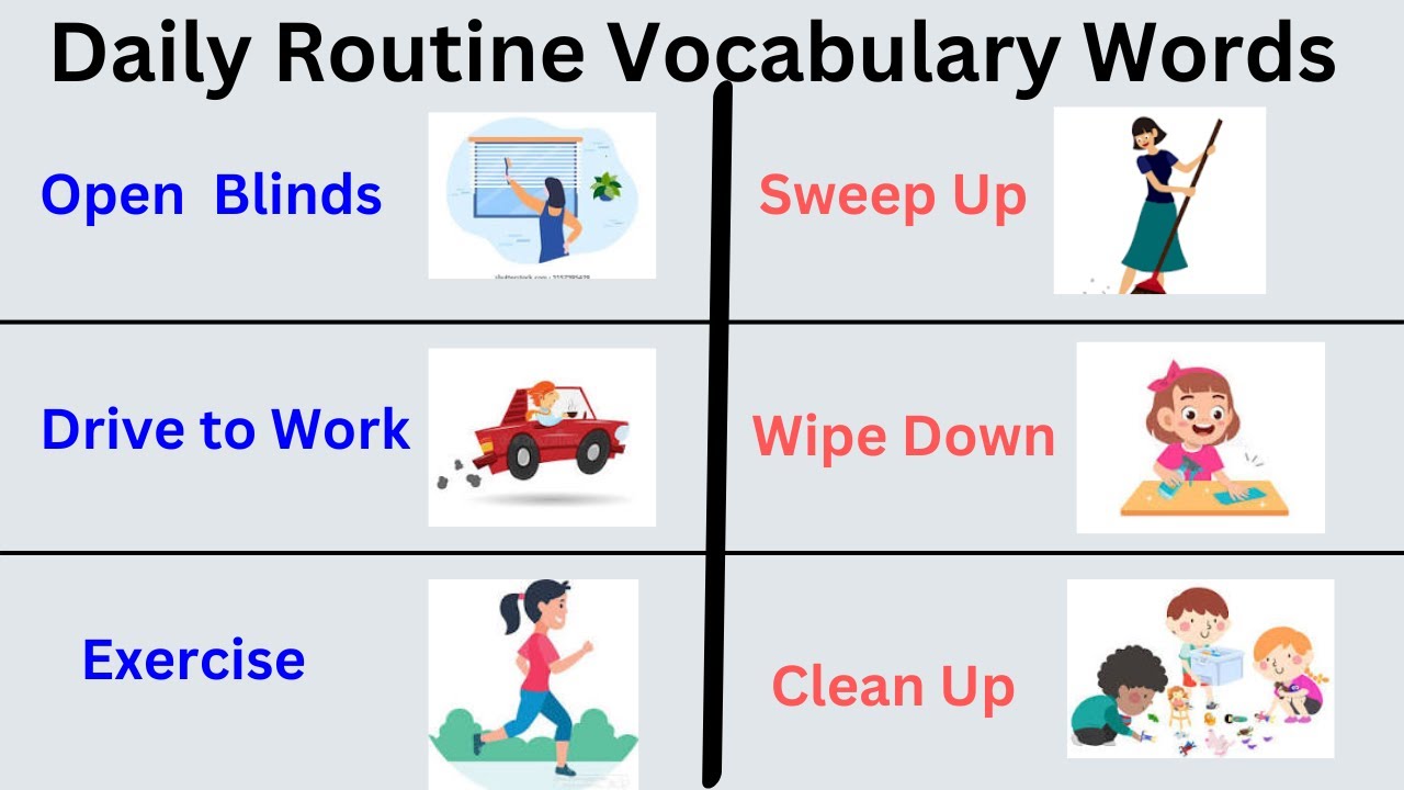 Daily Routine Vocabulary Words || Commonly Used English Words ...