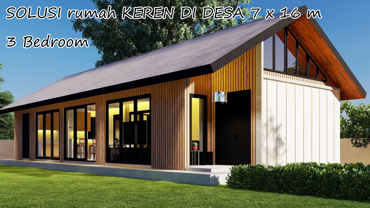 Lebar 7 m ada inner court II 3 Kamar Tidur - YouTube