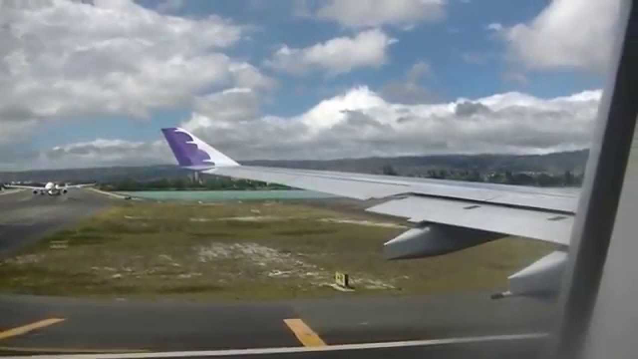 Hawaiian Airlines: Honolulu to San Francisco-Part 1: Takeoff from Reef ...