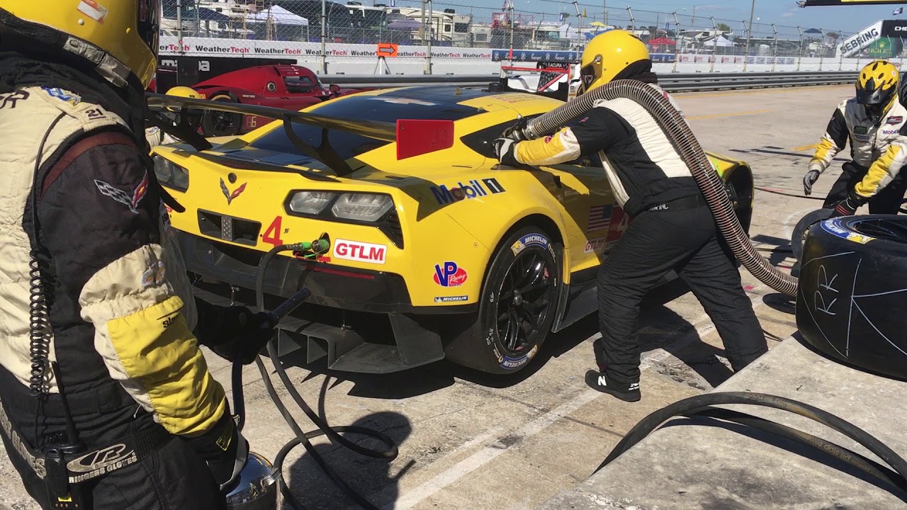 Corvette C7R Pit Stop Sebring 2018 - YouTube