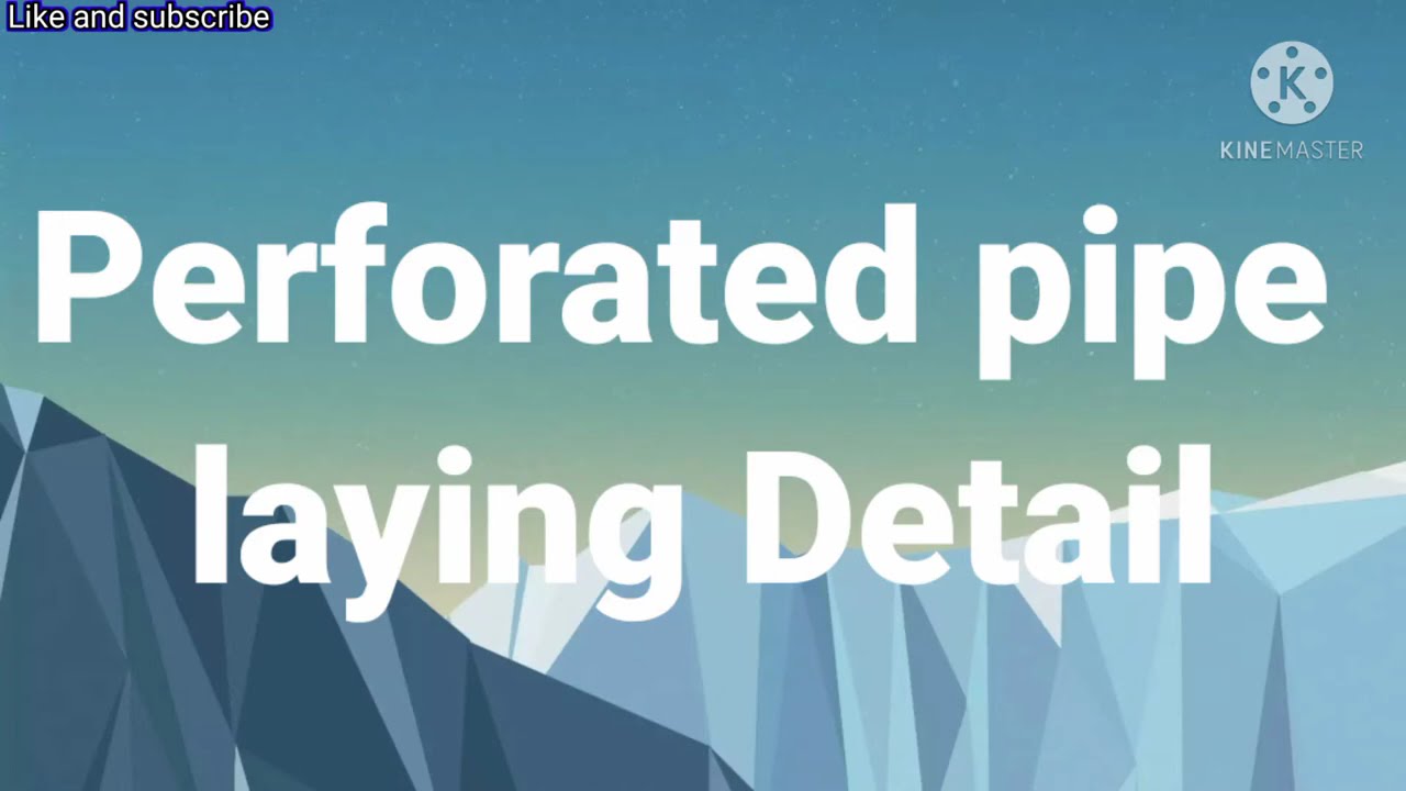 Perforated pipe Installation - YouTube