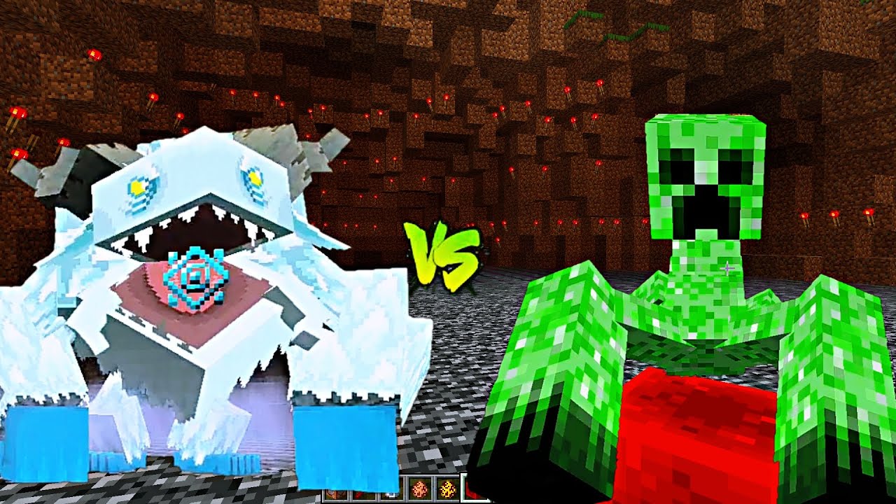 EPIC FIGHT: MUTANT CREEPER VS FROSTMAW! - YouTube