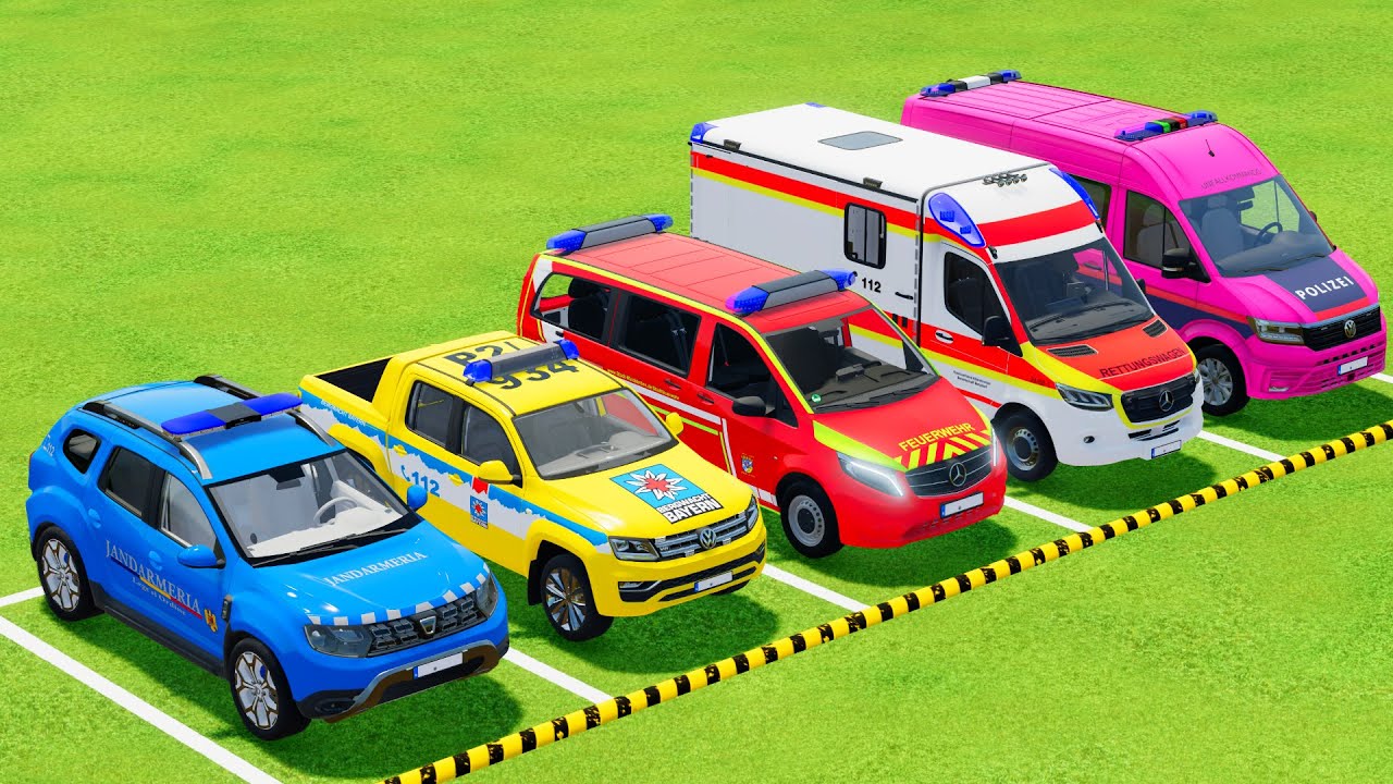 TRANSPORTING POLICE CARS & AMBULANCE EMERGENCY VEHICLES WITH SCANIA ...