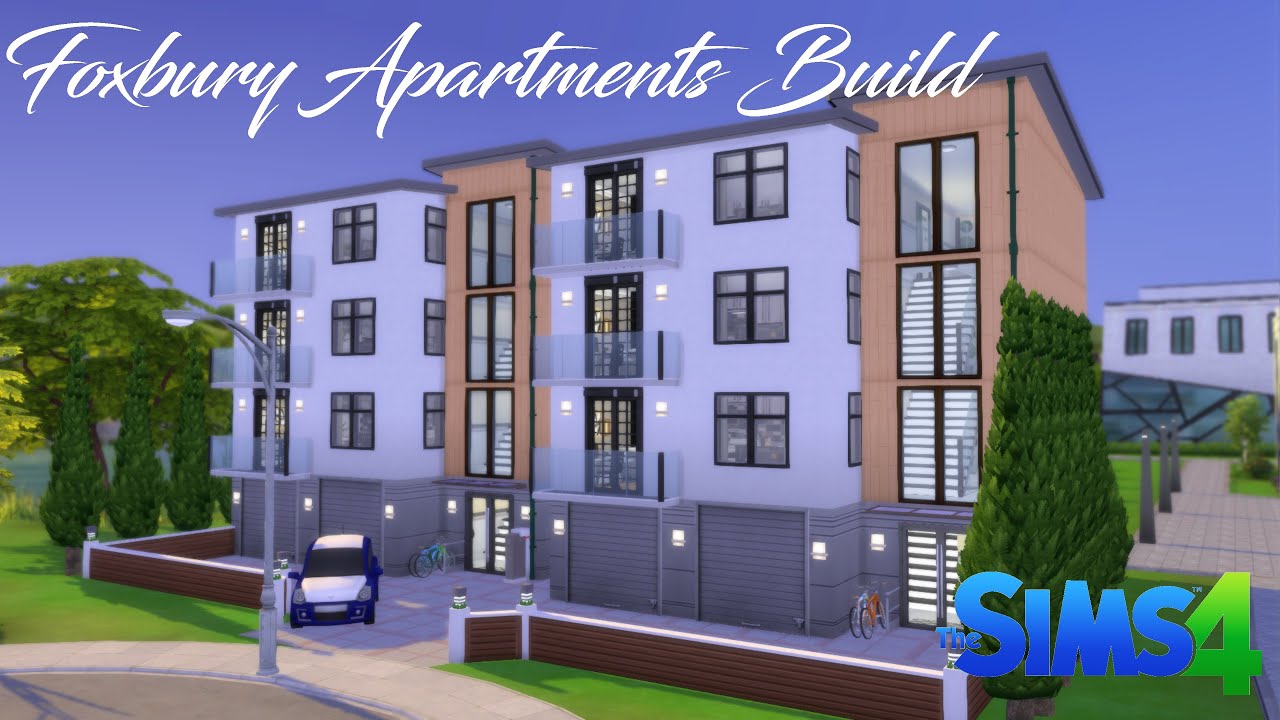 Sims 4 - Foxbury Apartments Speed Build - YouTube