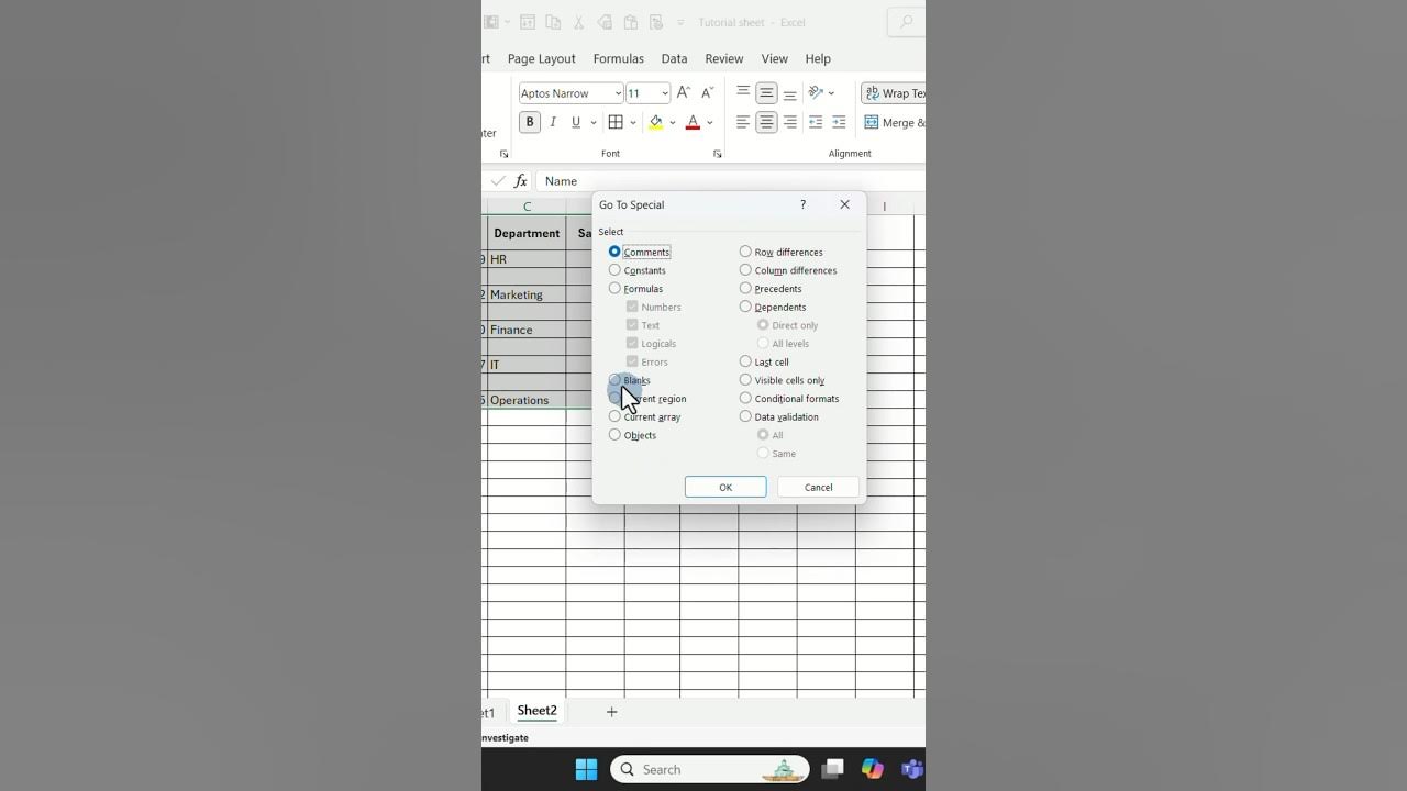 How to Quickly Remove Blank Rows in Excel #excel #exceltips #exceltricks #spreadsheets # ...