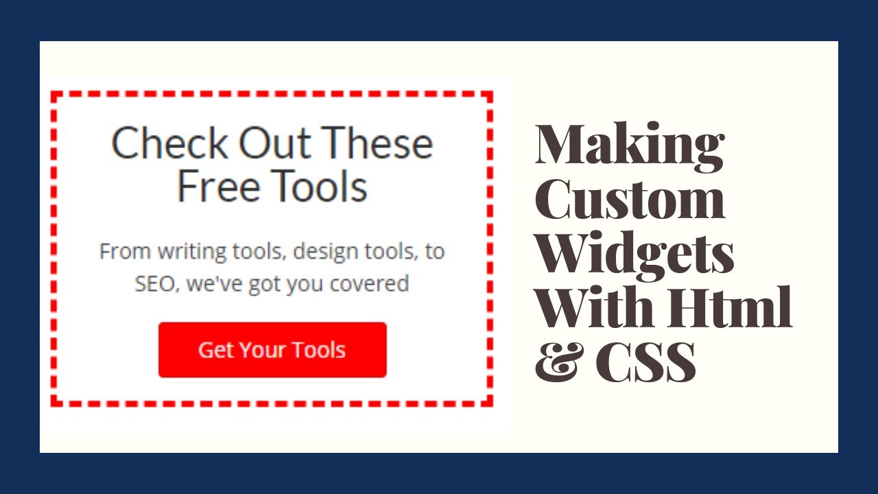 Making Custom Widgets For Wordpress With HTML & CSS - YouTube