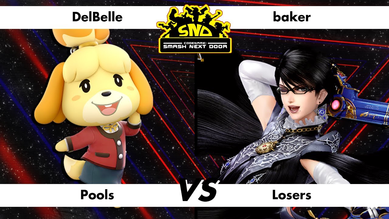 CODENAME: Smash Next Door 2024 - Pools Losers - DelBelle (Isabelle) vs baker (Bayonetta) - YouTube