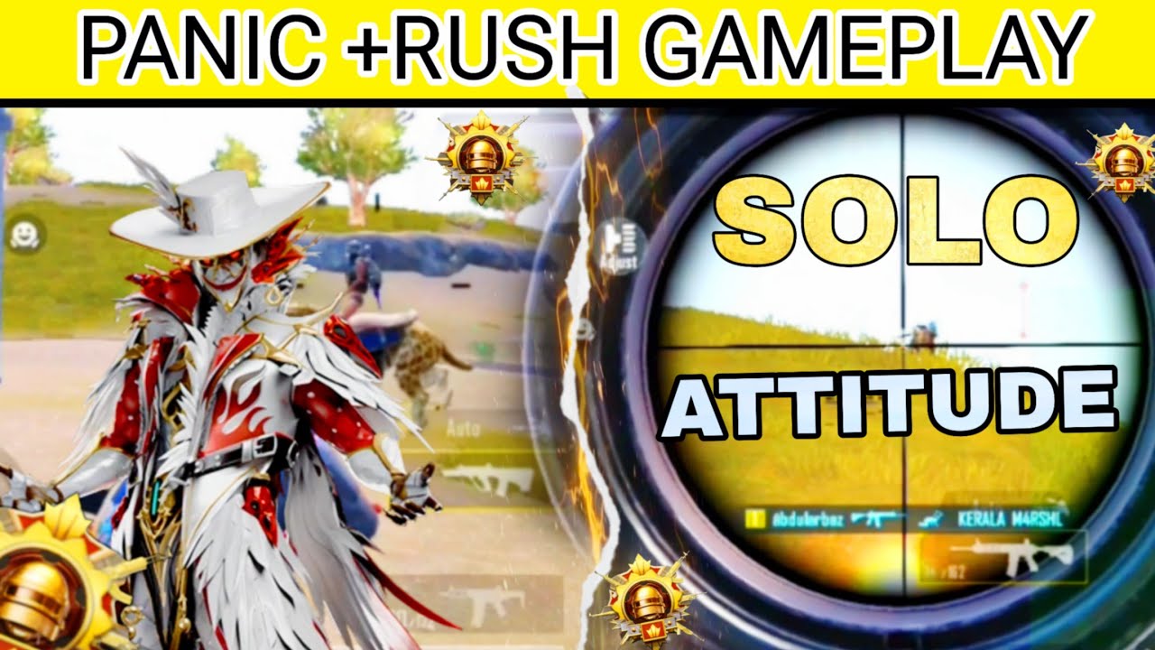 panic+rush solo vs squad livink gameplay|| solo attitude instance in ...