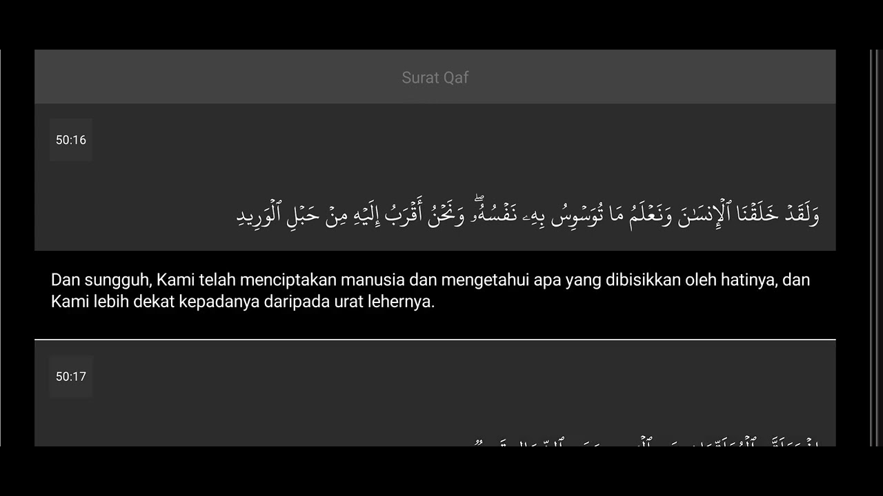 Surah 50 Qaf (Qaf) - Mishary Alafasy - Al Qur'an QS 50 Dengan Arti ...