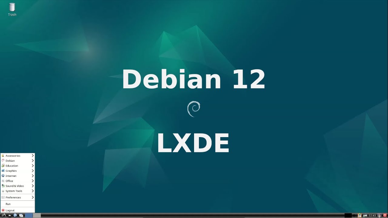 debian 12 "bookworm" LXDE - YouTube