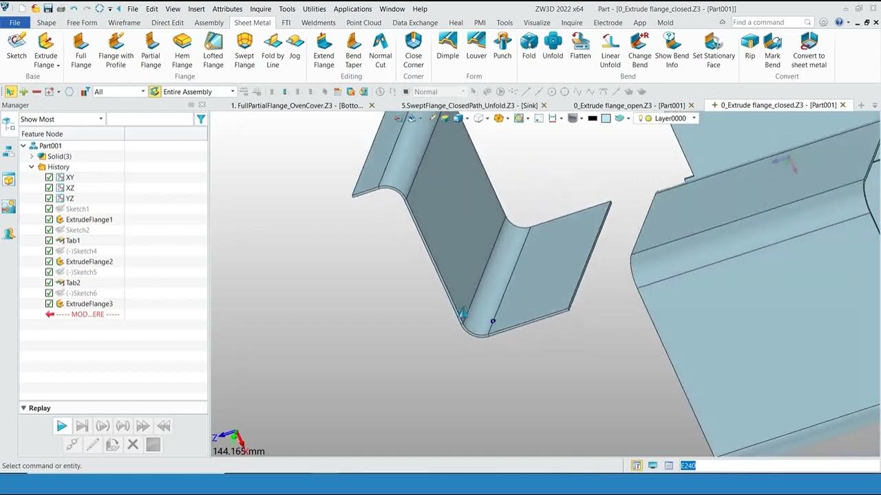 ZW3D - Sheet Metal Design 1 - YouTube