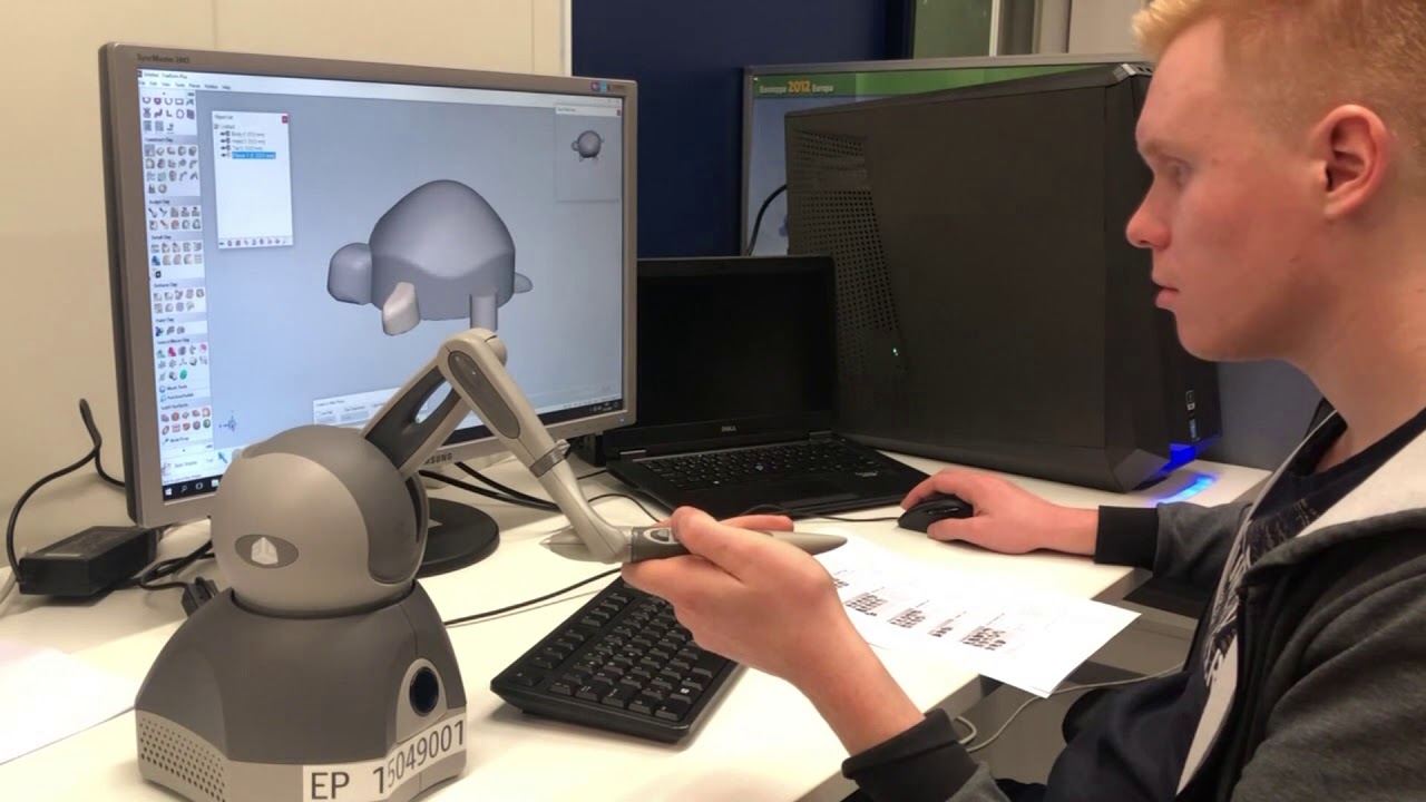 Haptic modeling for 3D printing - YouTube