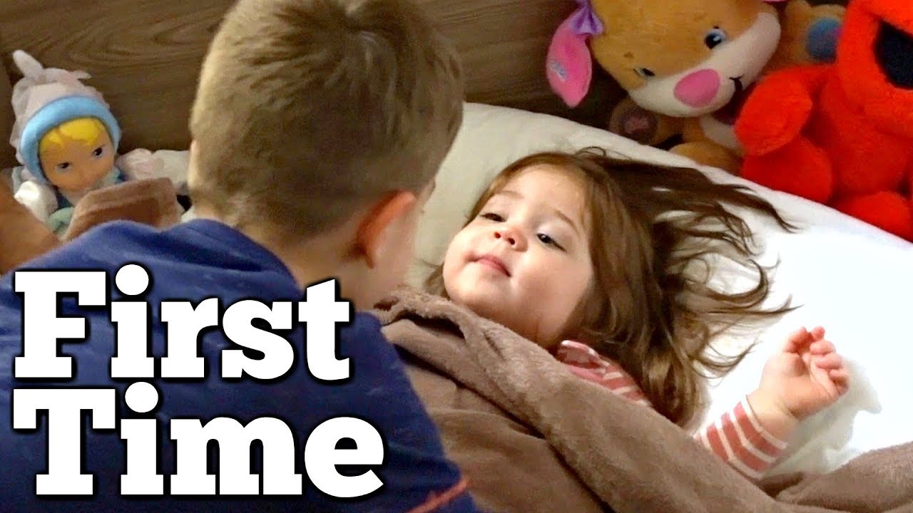 Kid Sleeps in a Real Bed for the First Time - YouTube
