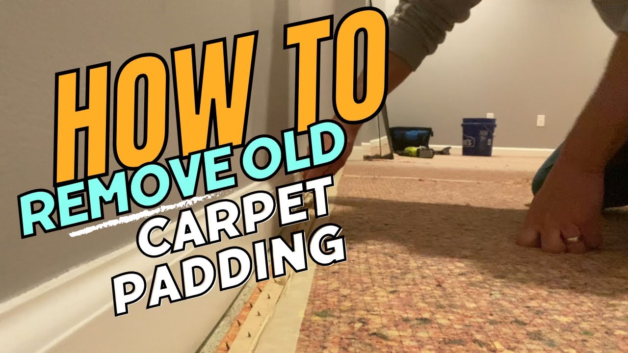 How To Remove Old Carpet Padding On Concrete Subfloor - YouTube