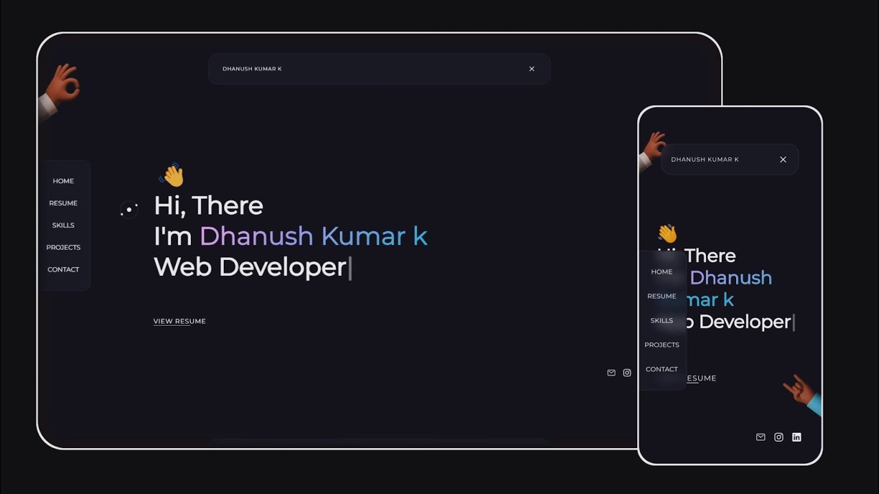 Beautiful Portfolio website - part 2 (Side Navbar). - YouTube