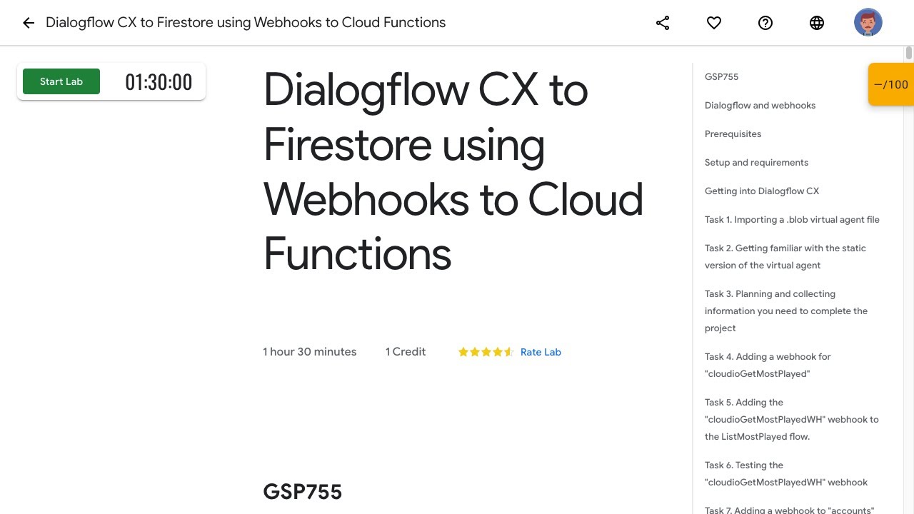 Dialogflow Cx To Firestore Using Webhooks To Cloud Functions Gsp755