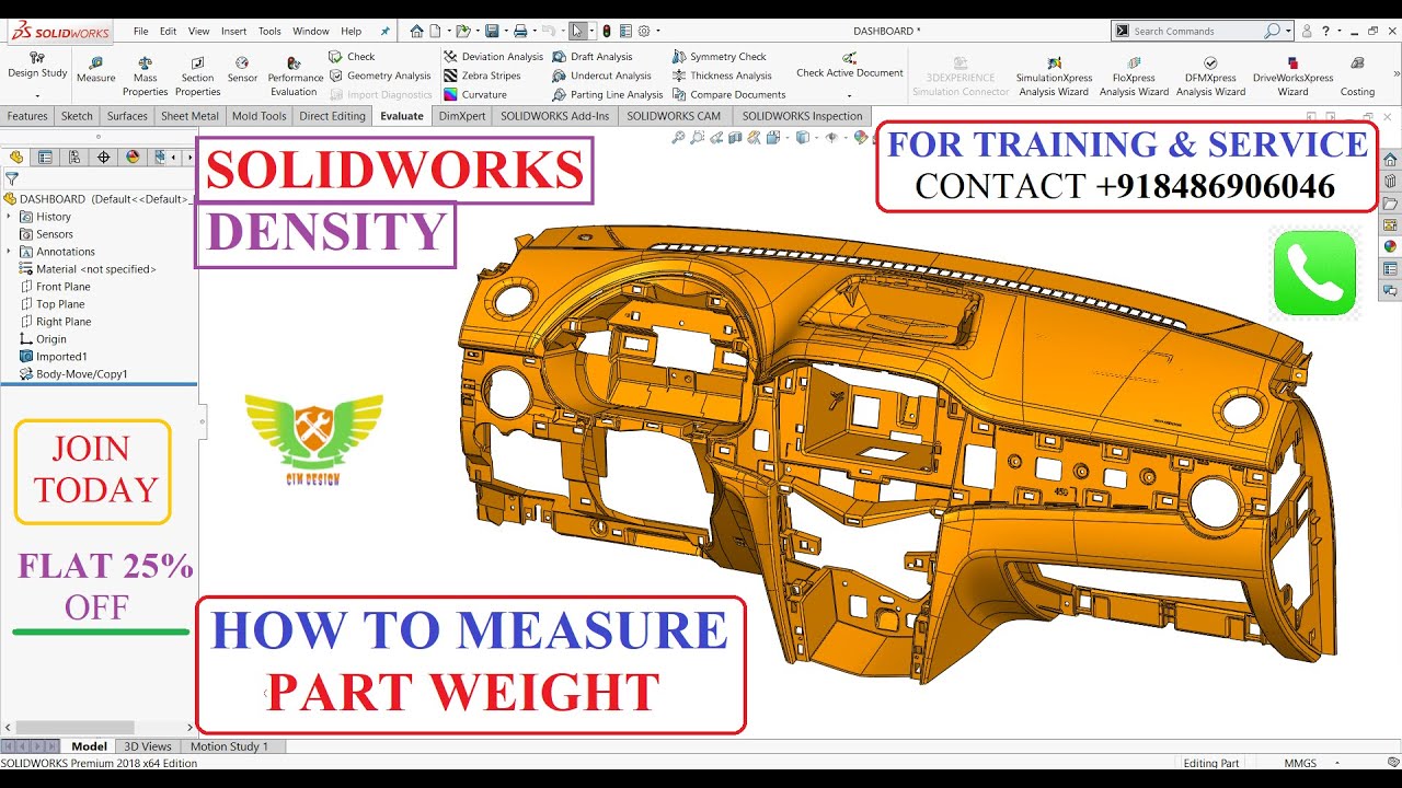 How To Calculate Part Weight In Solidworks Or How To Set Density Of Plastic Part measure How To Calculate Part Weight In Solidworks Or How To Set Density Of Plastic Part measure