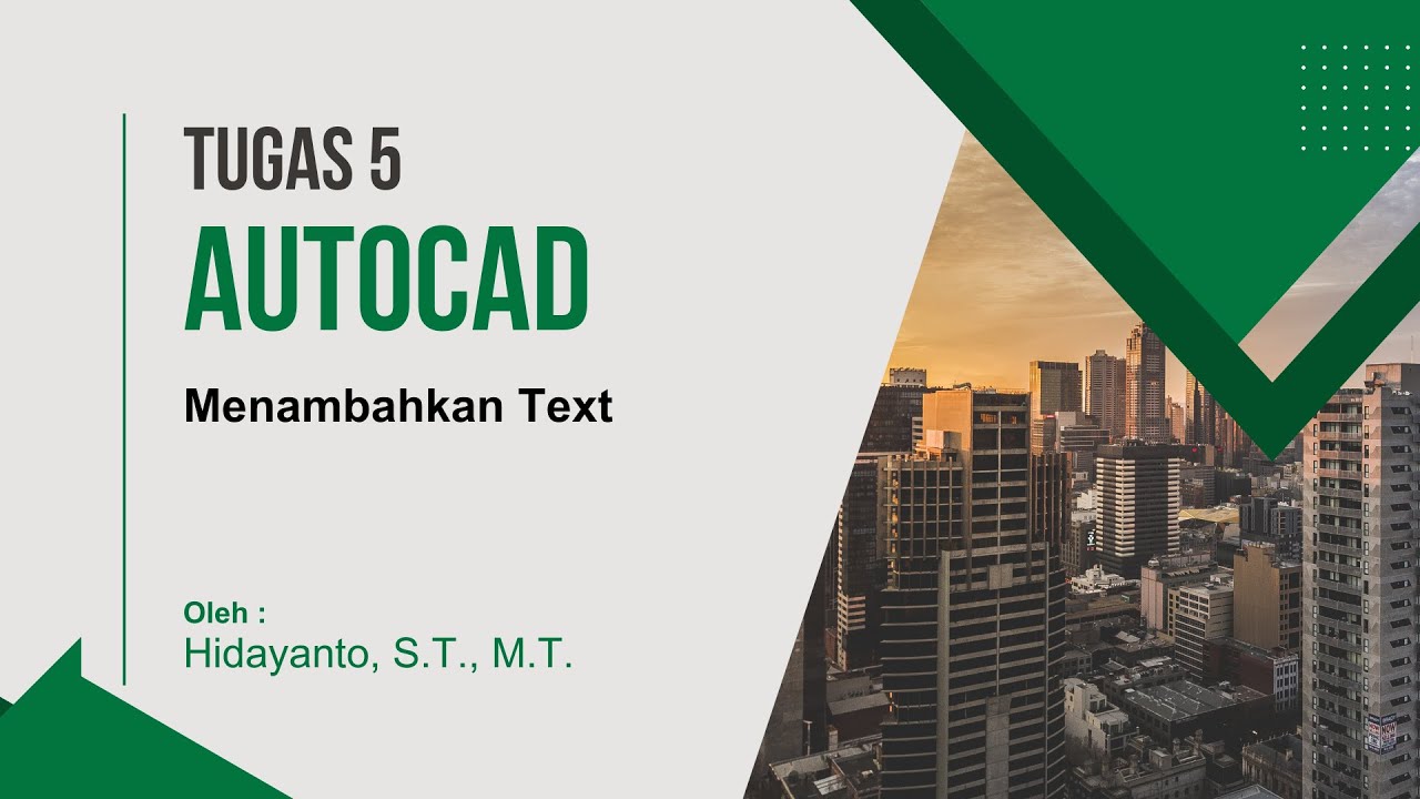 Tugas 5 AutoCAD - Menambah Text - YouTube