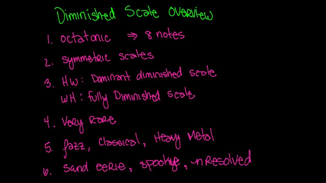 The Diminished Scale Overview Video - Music Theory Lesson 48 - YouTube