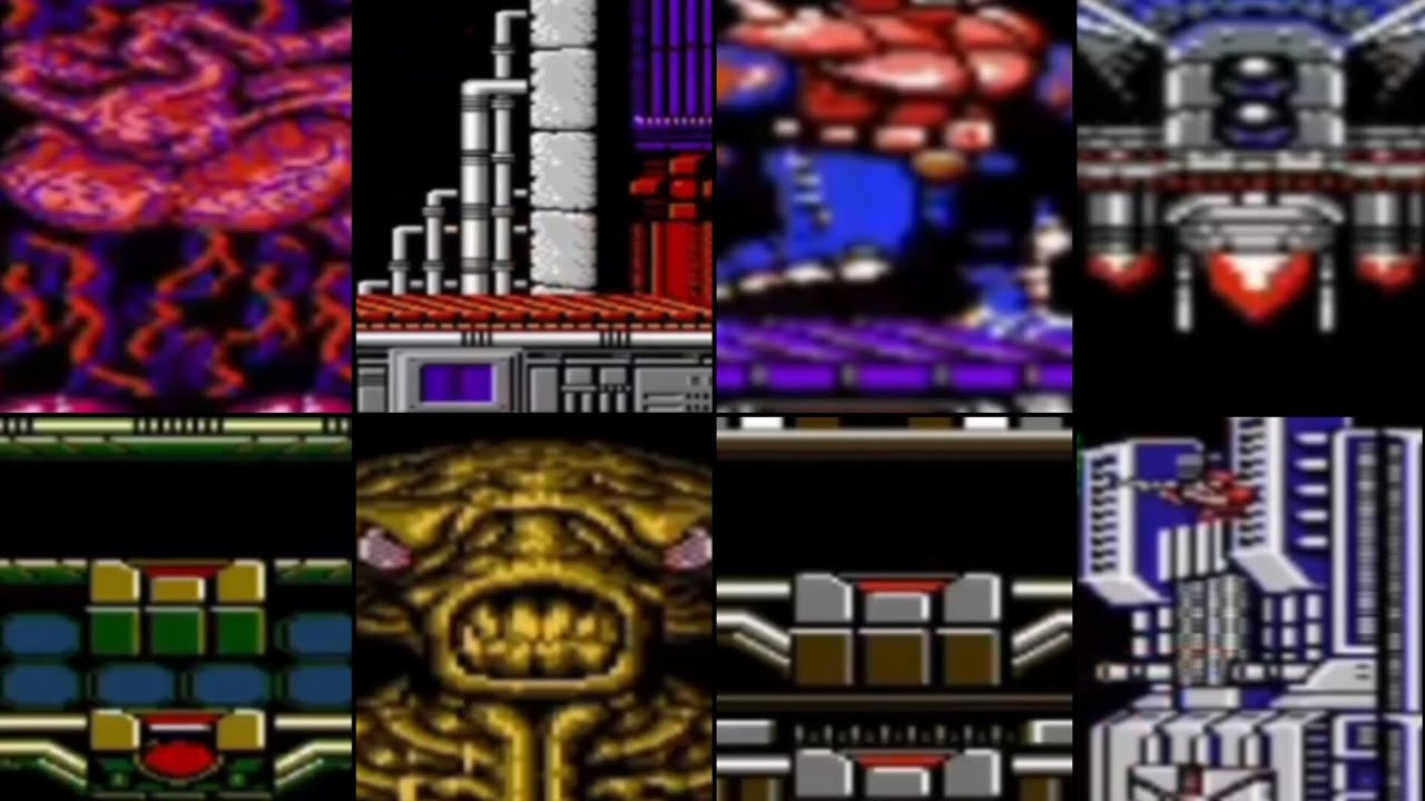 Contra (ALL BOSSES) [NES CLASSIC] - YouTube