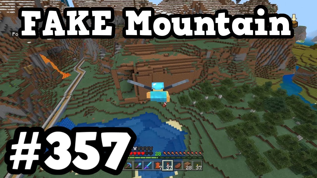 Minecraft Xbox #357 - The Entirely FAKE MOUNTAIN - YouTube