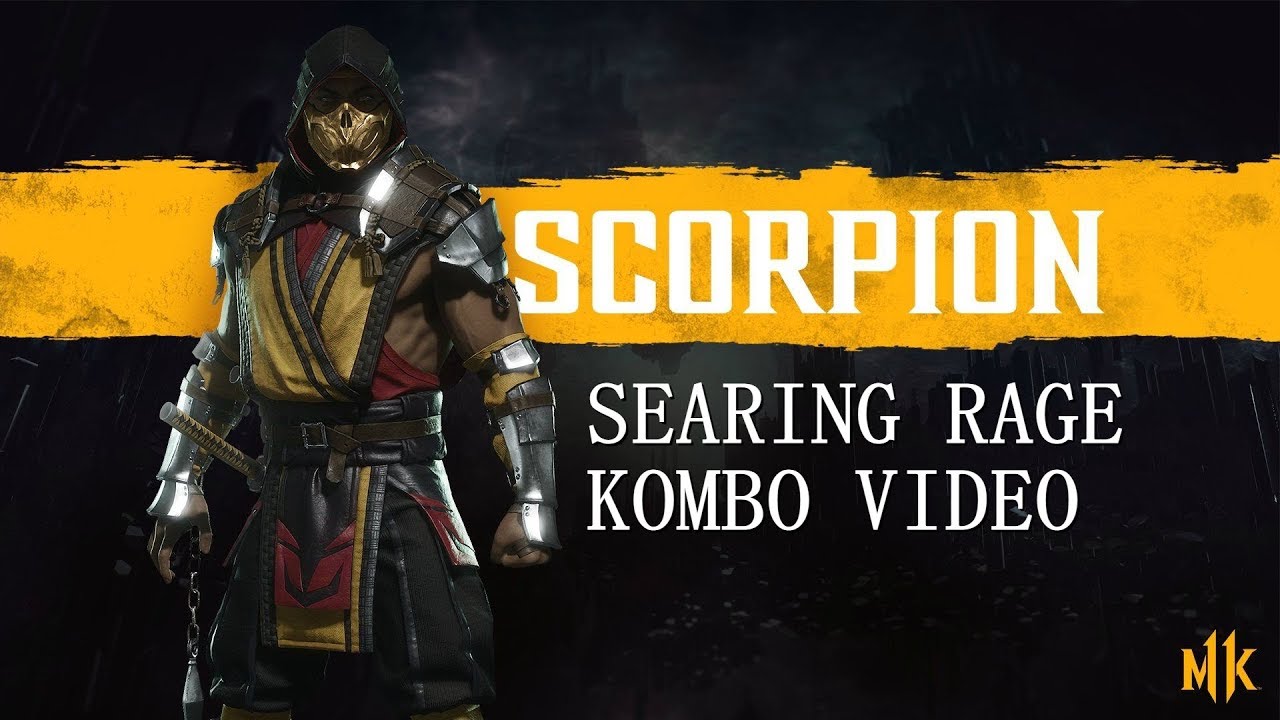 MK11 - Scorpion Searing Rage Combo Video - YouTube
