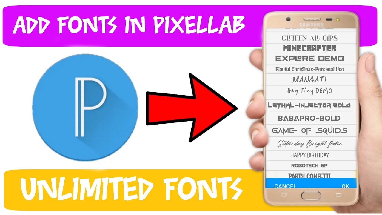 How to Add Free Fonts in Pixellab App | Add Attractive Fonts in ...