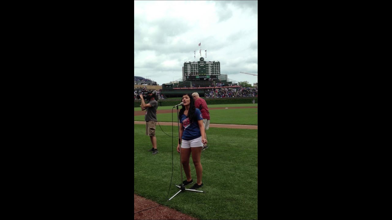 Cheyenne Rose sings National Anthem @ Wrigley Field 5/31/13 - YouTube
