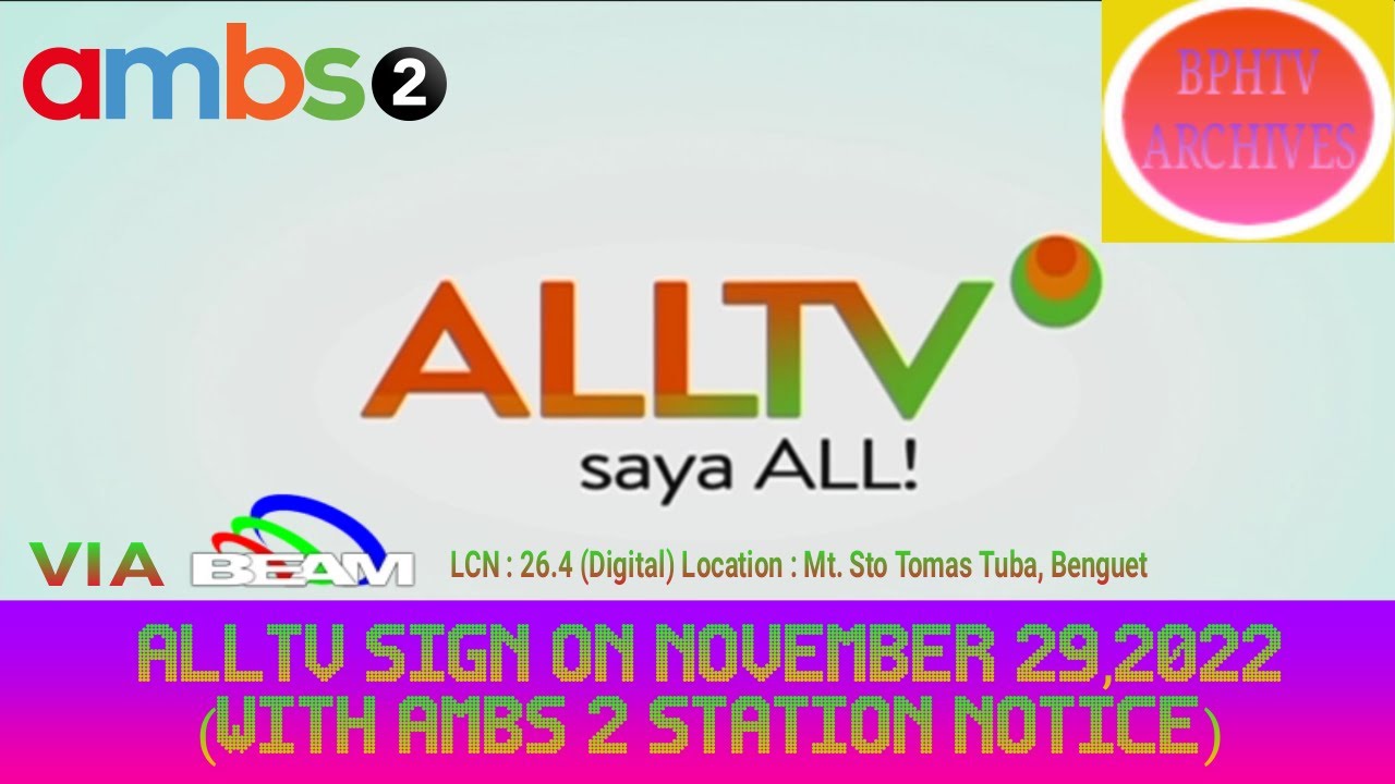 AMBS - ALLTV Sign on (November 29,2022) - YouTube