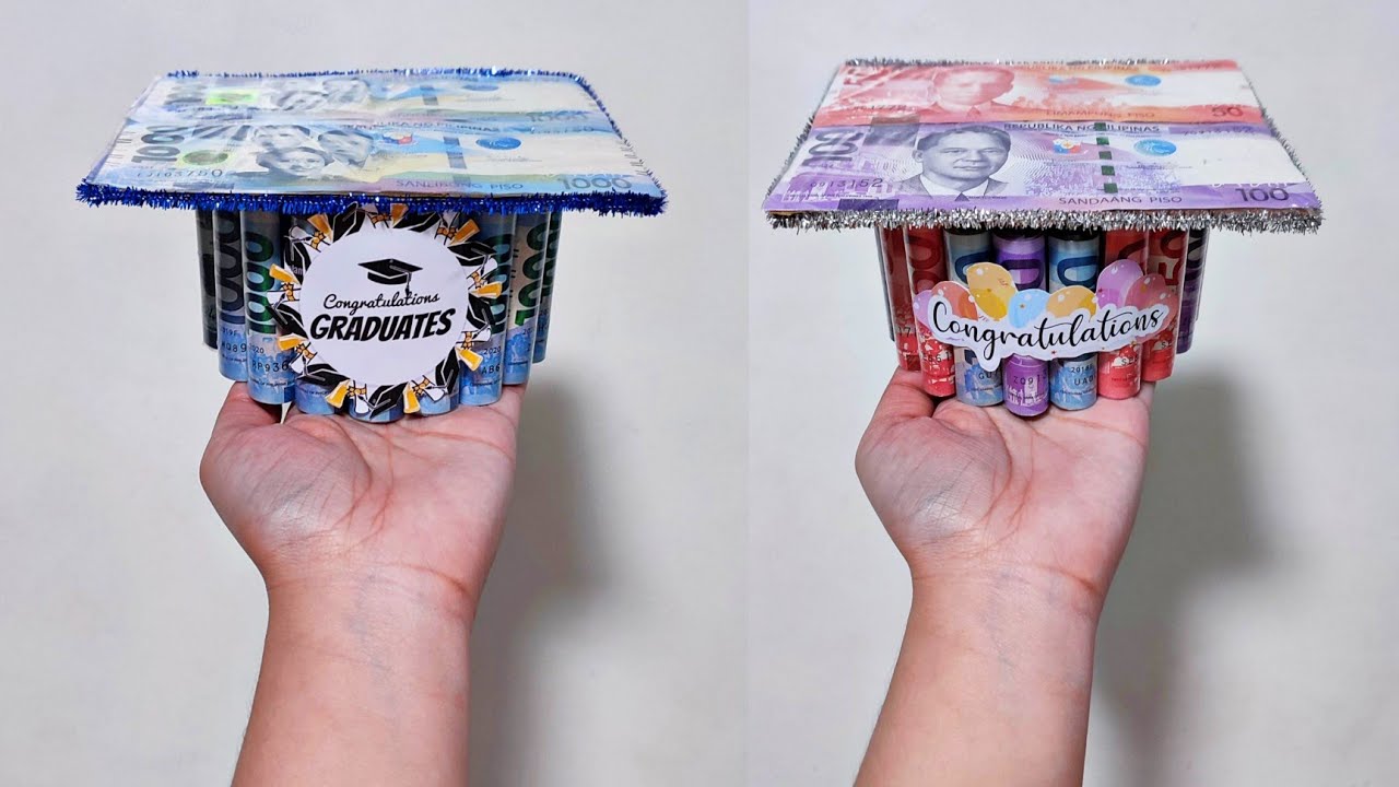 DIY Mini Graduation Money Cap - YouTube