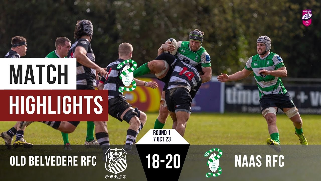 Old Belvedere RFC vs Naas RFC Match Highlights - YouTube