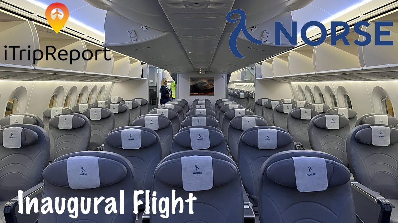 Norse Premium Class Inaugural Flight Trip Report - YouTube