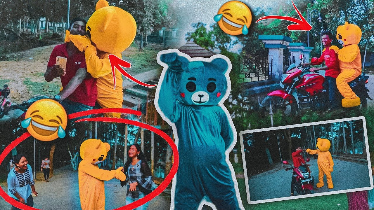 TEDDY BEAR PRANK IN PUBLIC- teddy bear funny dance in public place ...