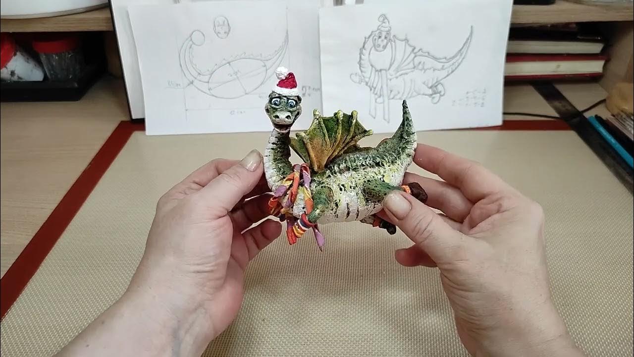 🦎Ватная игрушка. ДРАКОША МЛАДШЕНЬКИЙ .PS. Переделка шарфа. - YouTube