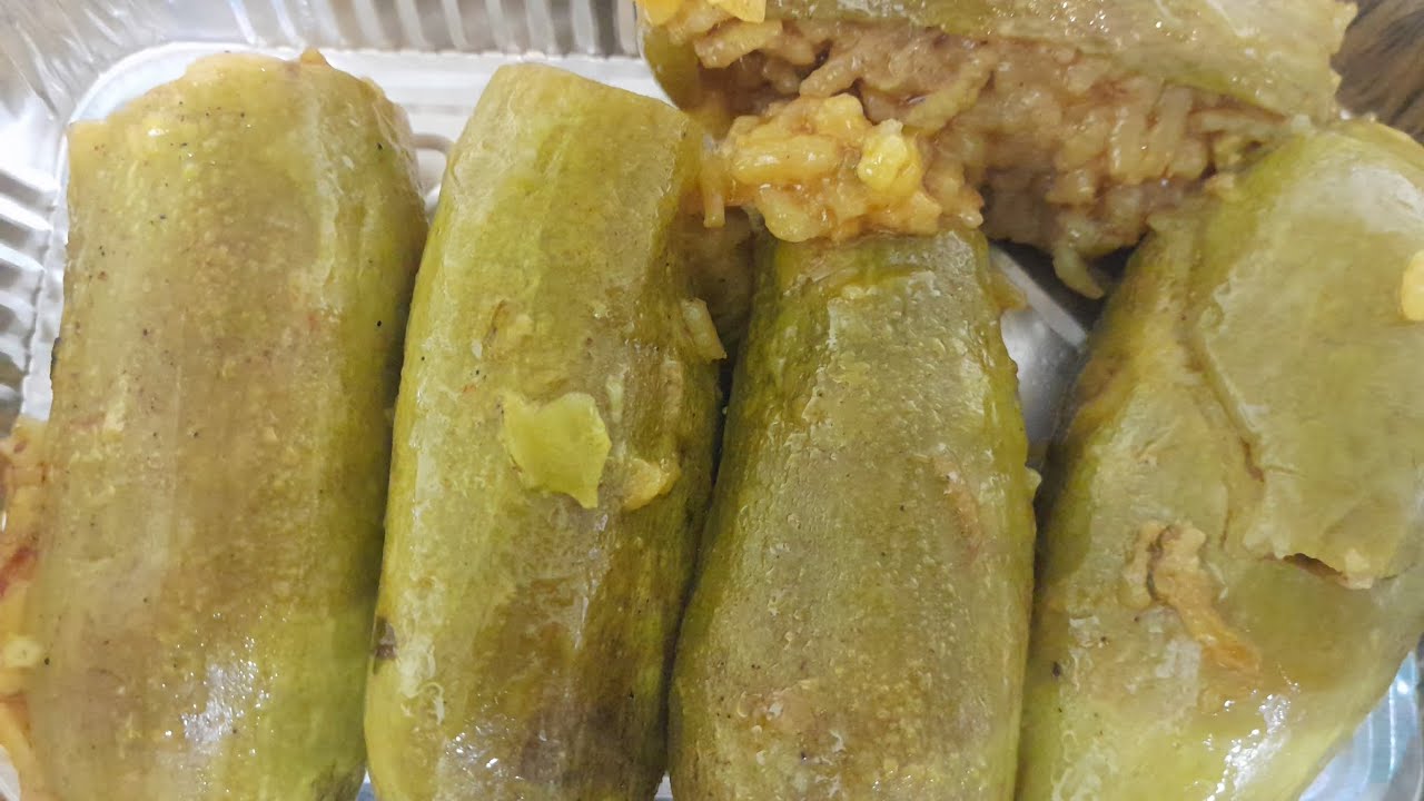 Lebanese Zucchini Kousa Mahshi/Stuffed Kousa recipe. - YouTube